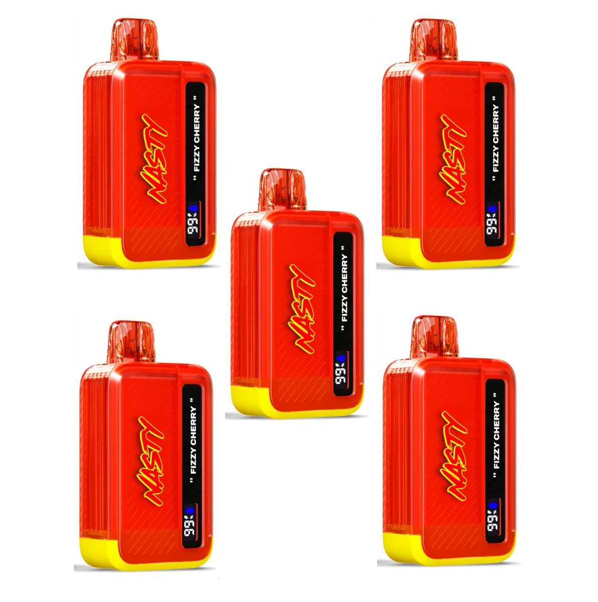 Nasty Disposable Rechargeable Vape 9000 puff - Fizzy Cherry 5 Pack ...