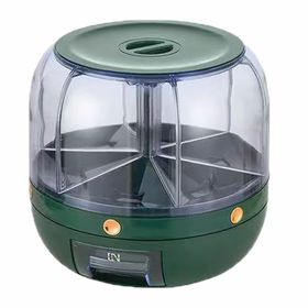 Kitchen Organizers 6 Grid Round Rotatable Grain Dry Food Storage | Shop ...