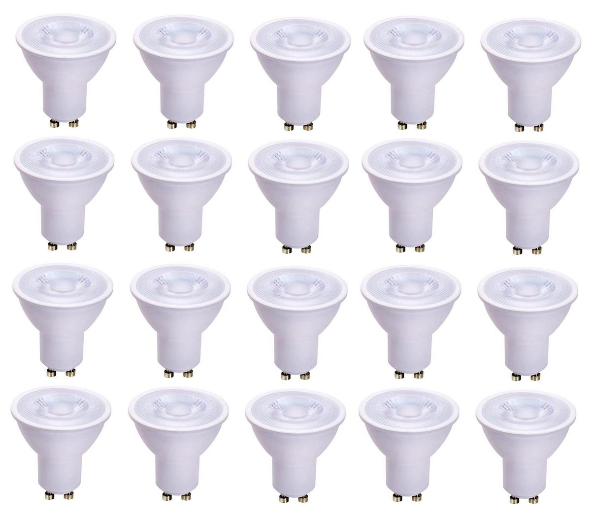 GU10 7W LED Light Bulbs Cool White 6500k - 20 Pack | Shop Today. Get it ...