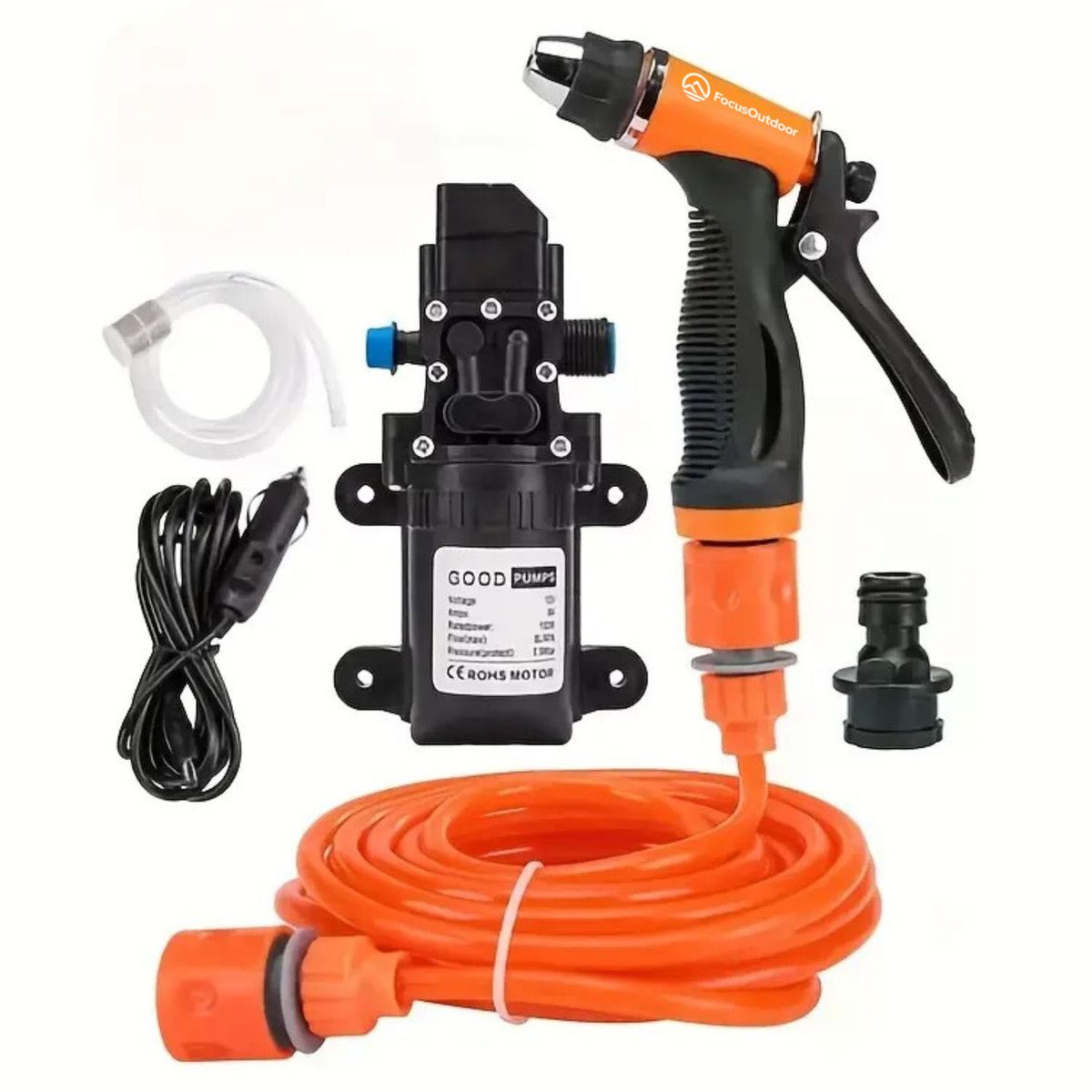 FocusOutdoor Portable 12V High Pressure Jet Washer with Pump | Shop ...