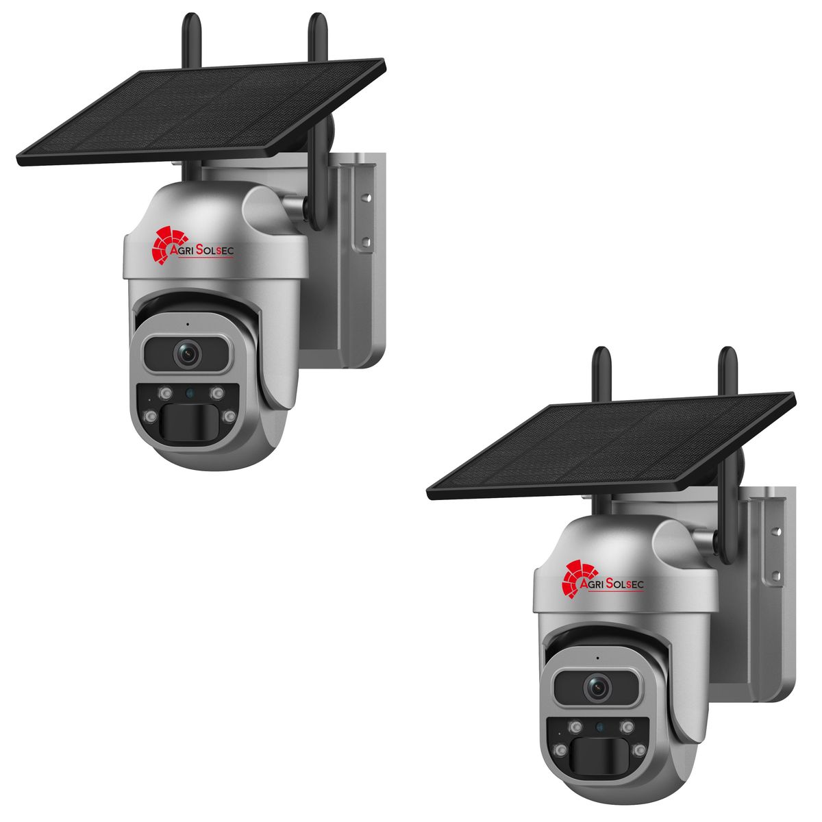 Security Camera | 4G Solar | PTZ Outdoor 3MP Gray 2-Pack | Agri Solsec ...