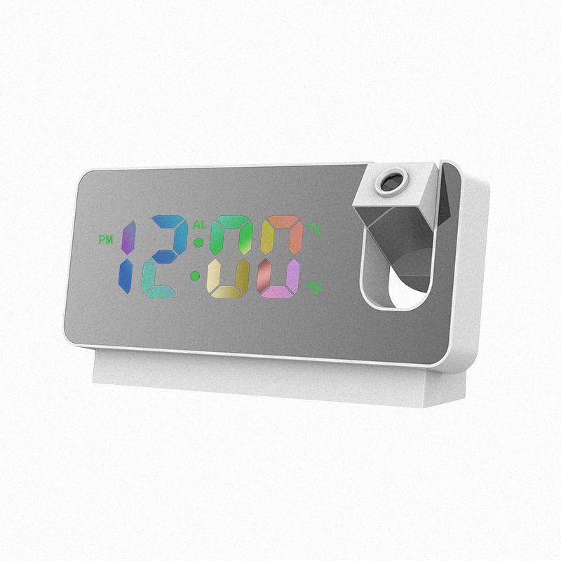 180° Rotation USB Electronic LED Digital Projection Alarm Clock | Shop ...