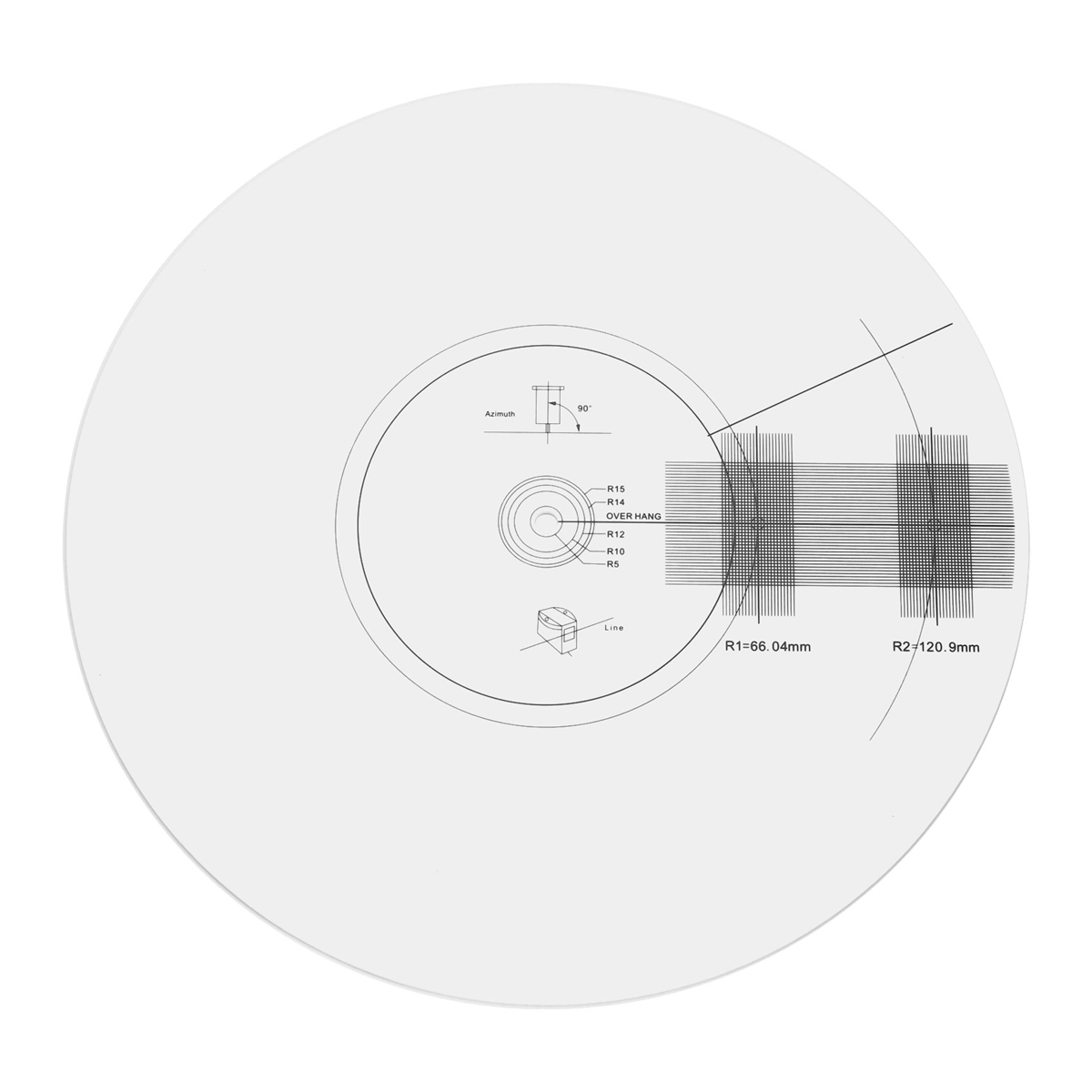 Mayrecords Calibration Disc Phonograph Cartridge Alignment Protractor ...