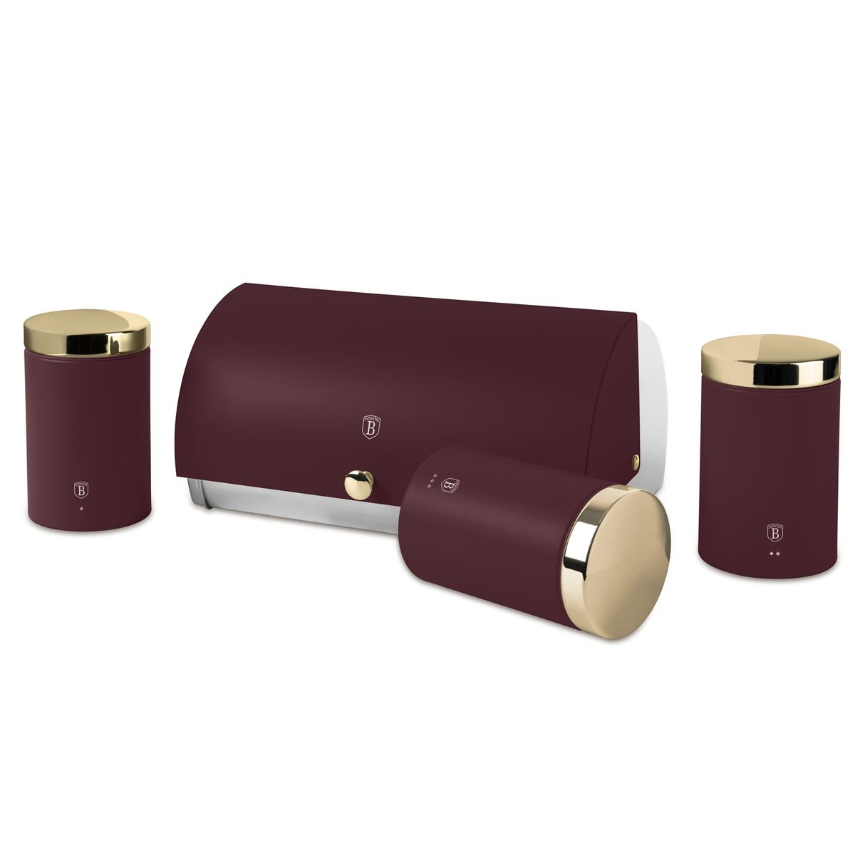 Berlinger Haus Bread Box with 3-Piece Canister Set - Leonardo | Shop ...