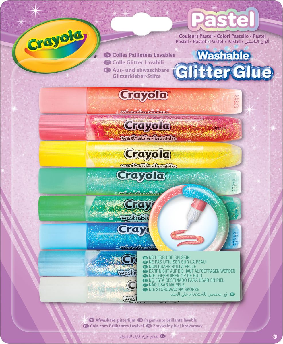 Crayola 8 Pastel Glitter Glue | Shop Today. Get it Tomorrow! | takealot.com