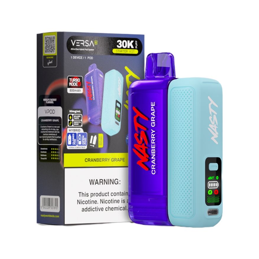 Nasty Versa 30k Starter Kit (Pod & Battery) - Cranberry Grape | Shop ...