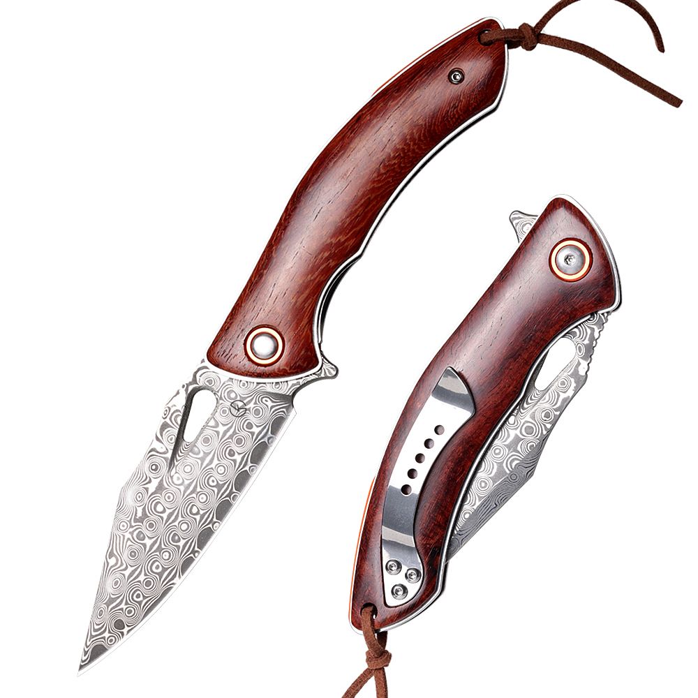 Koch Knives Handmade Stainless Steel Damascus Folding Knife KKDK001 ...