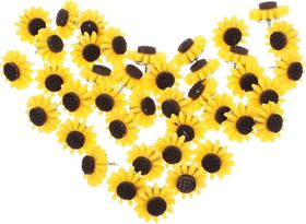 40pcs Sunflower Push Pins Decorative Pushpins for Cork Boards Office ...