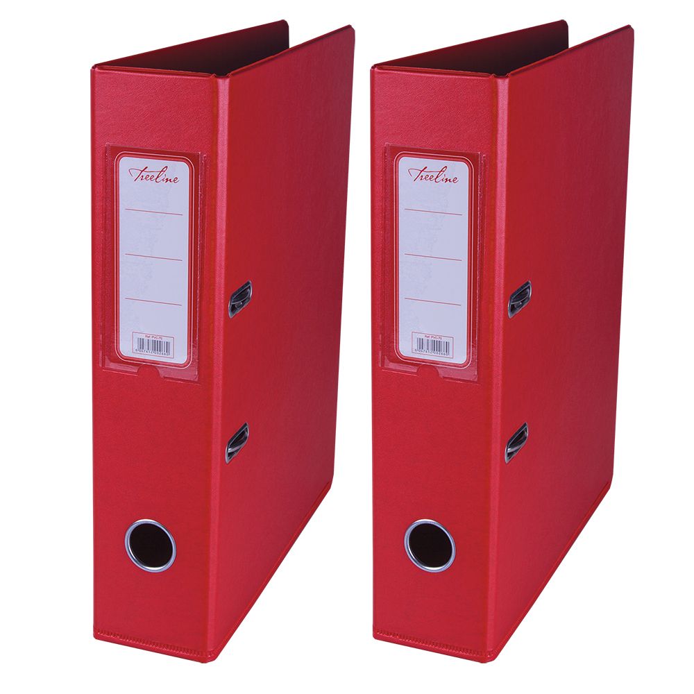 Treeline PVC 70 A4 PVC Lever Arch File - Red - Pack of 2 | Shop Today ...