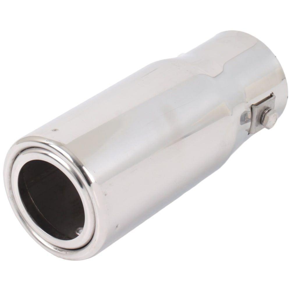 Chrome Tail Piece/Exhaust Muffler - 50mm Inlet - 40mm Outlet (145mm ...