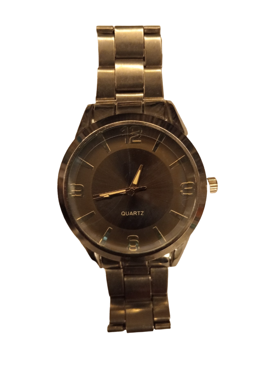 Mens Analogue Watch - Simple Grey Face With Steel Band - Sleek Round ...