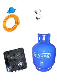 4 Plate Gas Stove with Fittings & Cadac Gas Cylinder - 9kg | Shop Today ...