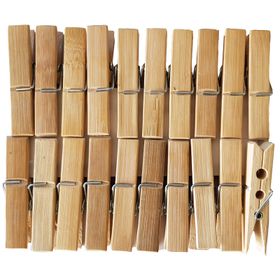 Modern Fashion 60 x Clothing Pegs/Laundry Pegs - Bamboo | Shop Today ...