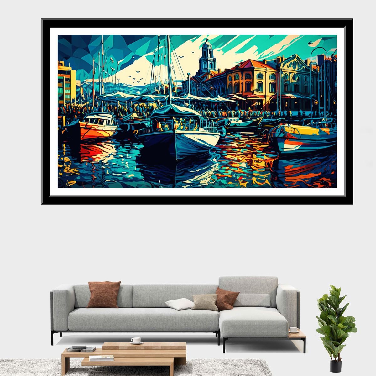 Wall Art Unframed - Victoria And Alfred Waterfront An Abstract Capturi ...