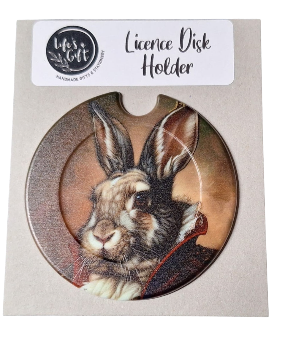 Licence Disk Holder - Brown Fluffy Red Coat Bunny | Shop Today. Get it ...