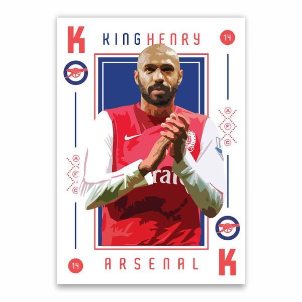 King Henry Arsenal Poster - A1 | Shop Today. Get it Tomorrow ...