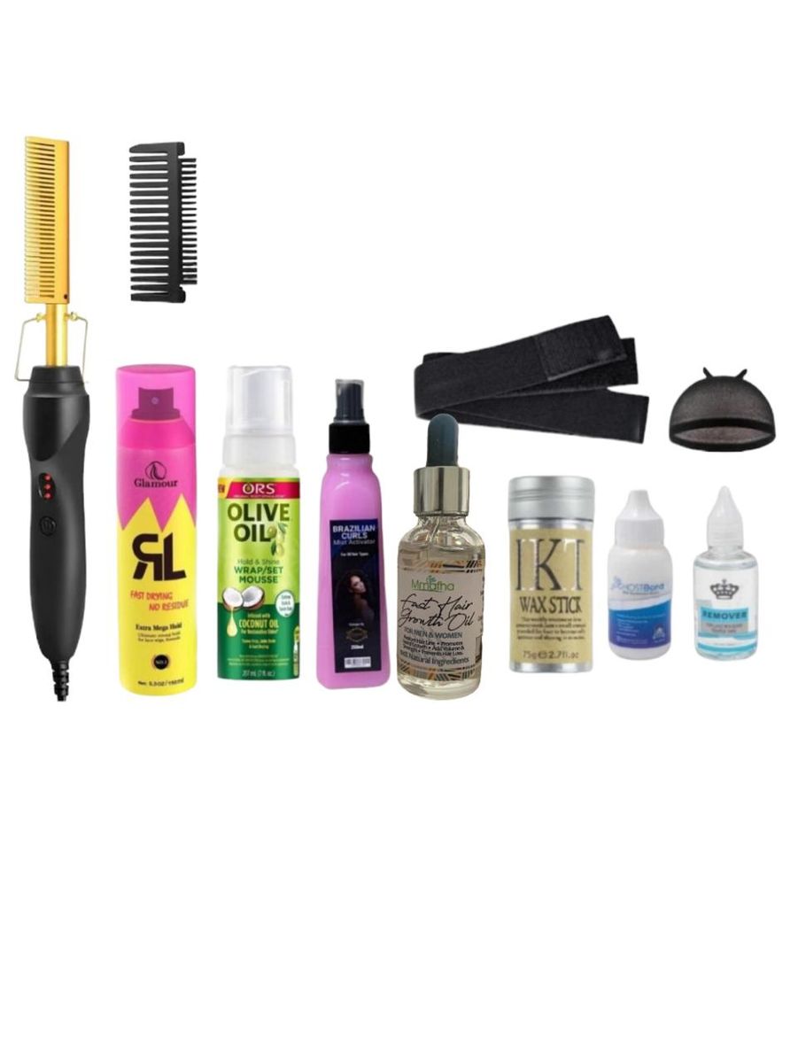 Front Lace Wigs High Quality Hot Comb Installation Kit with Glamour ...