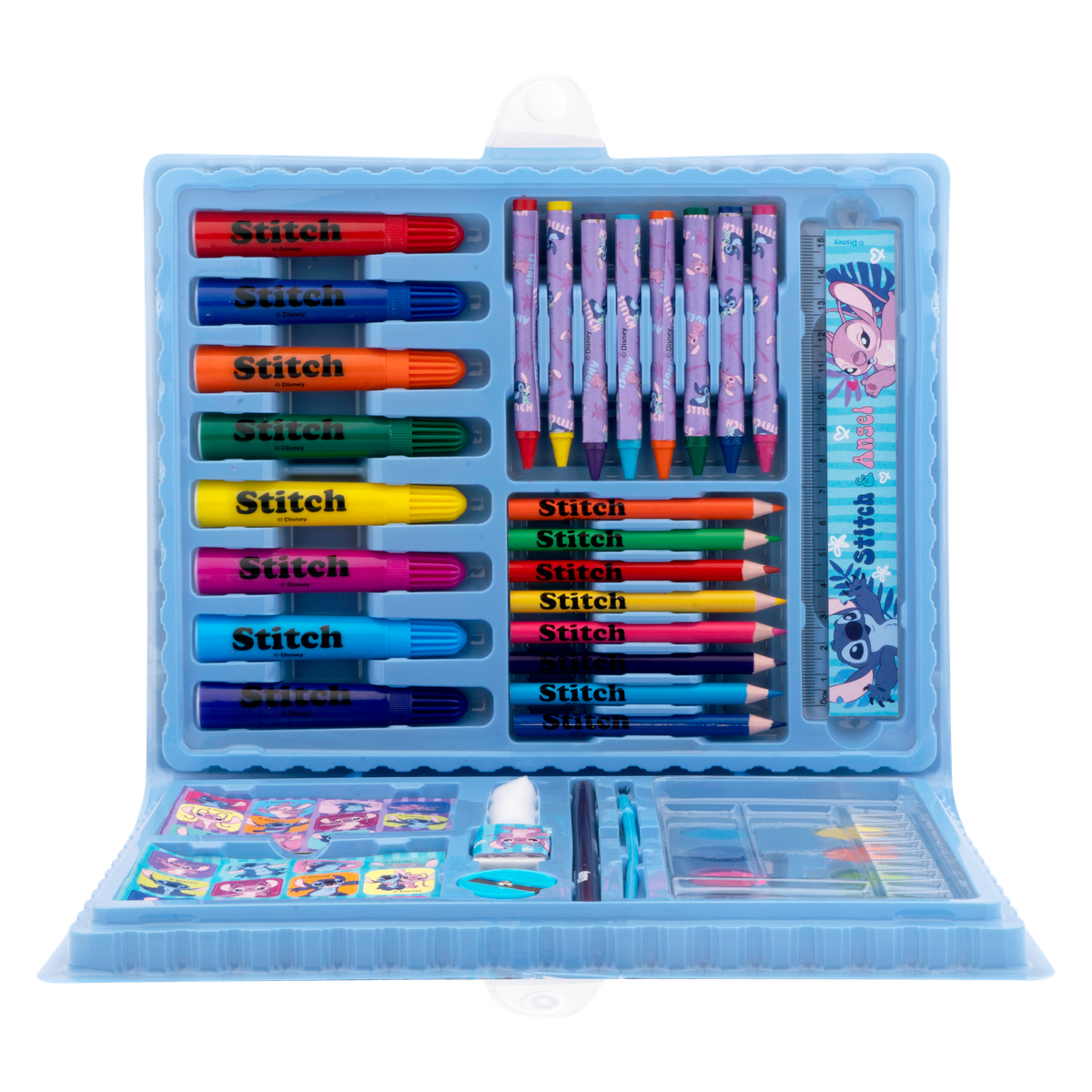 Disney Stitch Colouring Stationery Box Set - 43-Piece Stitch Kids Art ...