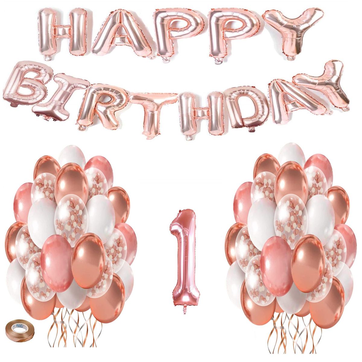 Rose Pink Happy Birthday Balloon Set 1 | Shop Today. Get it Tomorrow ...