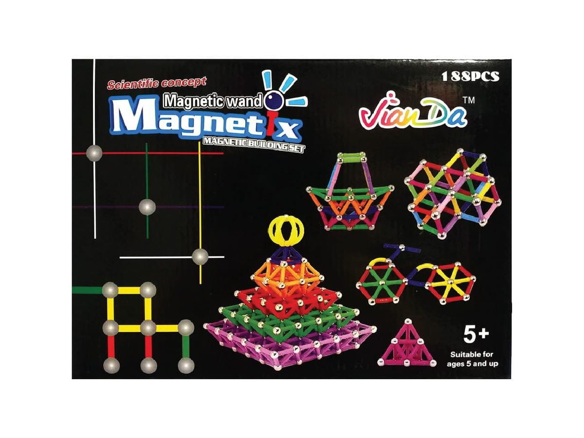 188 Piece Magnetic Constructor Toy Set School Kids Educational Building ...