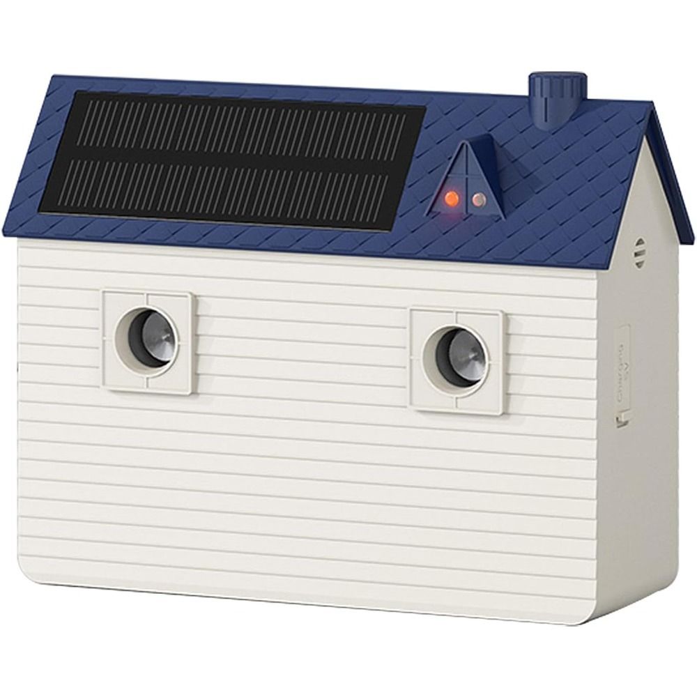 Solar Ultrasonic Anti-Bark Device (Blue) - USB-C/Solar, AI Protection ...