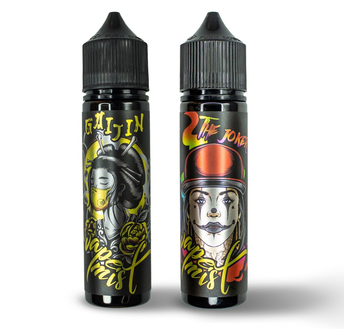 Vape Juice Gaijin 60ML (0mg) & Joker 60ML (0mg) Vape Flavour Vape Mist ...