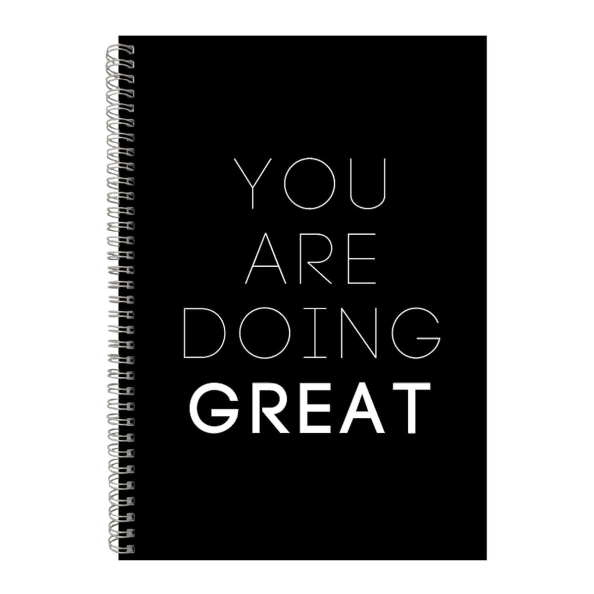 Doing Great A4 Notebook Spiral Lined Motivational Saying Graphic ...