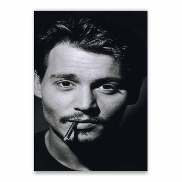Johnny Depp Smoking Cigarette Grey Poster - A1 | Shop Today. Get it ...