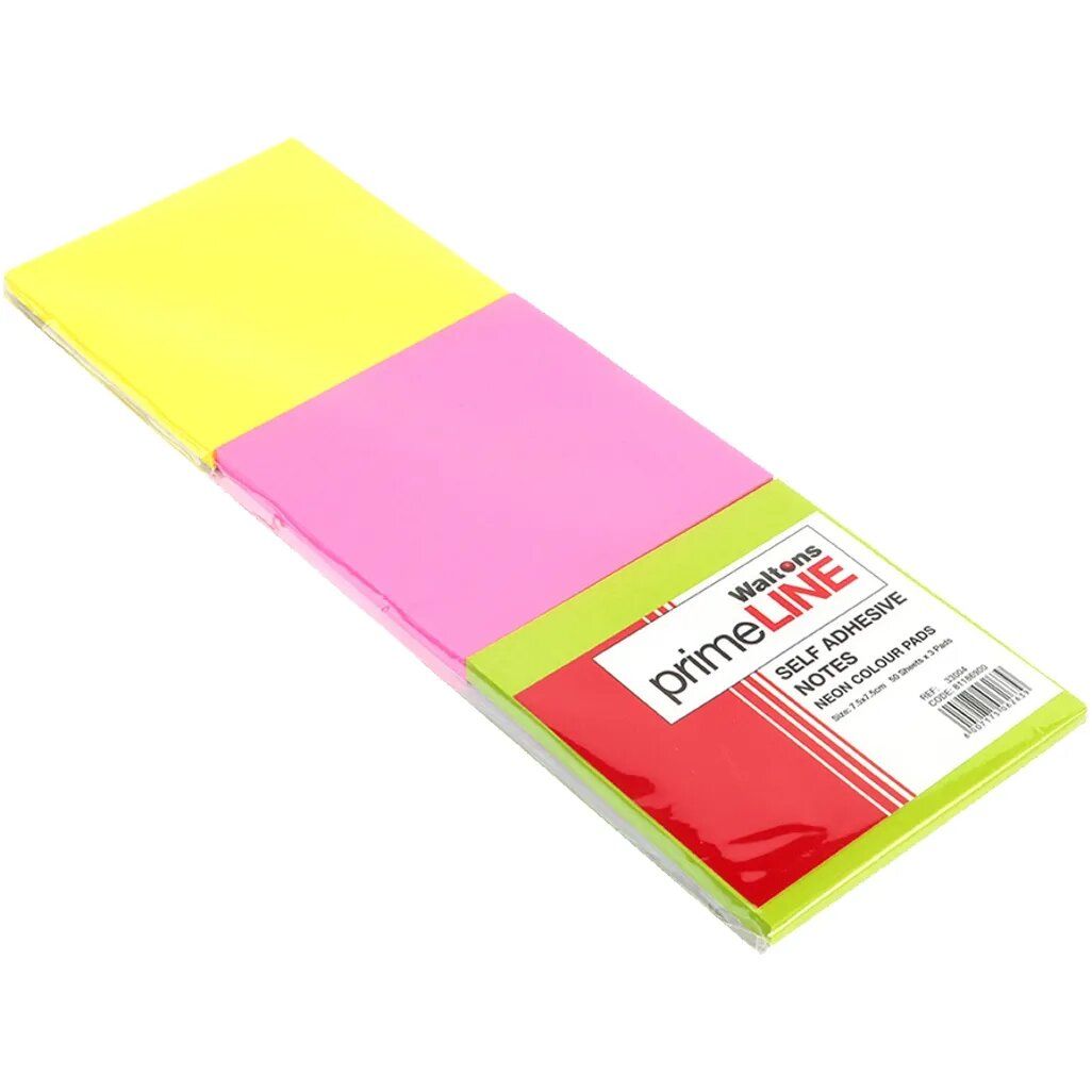 Primeline Notes Sticky Colour Notes - 75mm x 75mm (3 Pack) x4 | Shop ...
