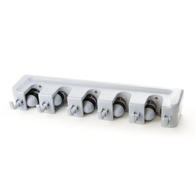 Wall-Mounted Utility Holder With 5 Slot & 6 Hooks - Grey | Shop Today ...