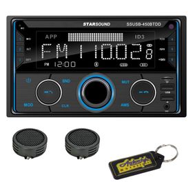 Starsound D/Din Bluetooth Media Player & Evo Tweeters & Gel Key Holder ...
