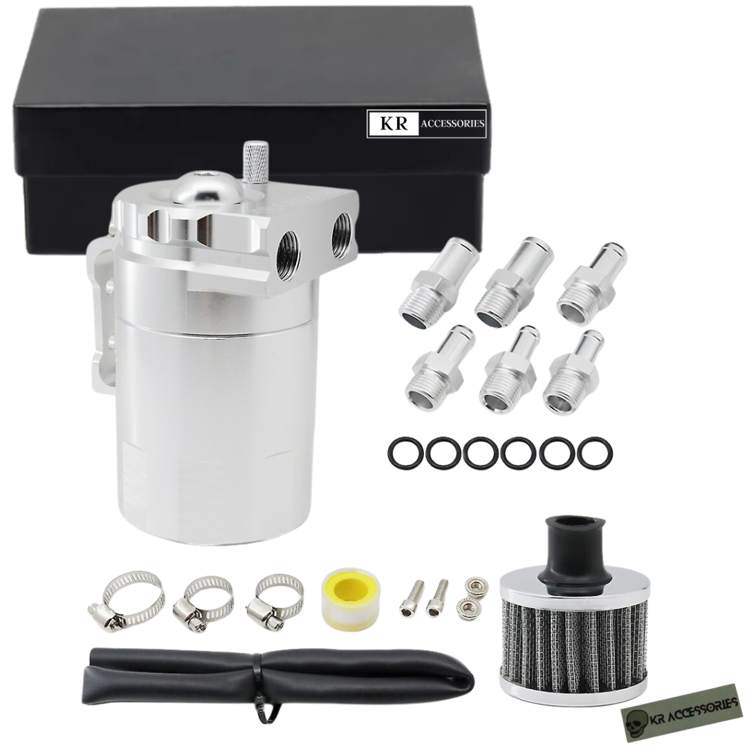 KR Automotive Oil Catch Can with Filter: Silver (300ml) | Shop Today ...