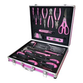 63 Piece Pink Tool Set With Aluminium Case | Shop Today. Get it ...
