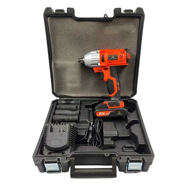 Heavy Duty Cordless Impact Torque Wrench 20v -330NM - with Sockets ...