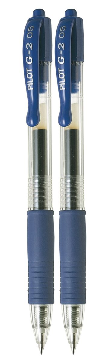 Pilot G-2 0.5 Fine Nib Gel Retractable Pen Pack of 2 - Blue | Shop ...