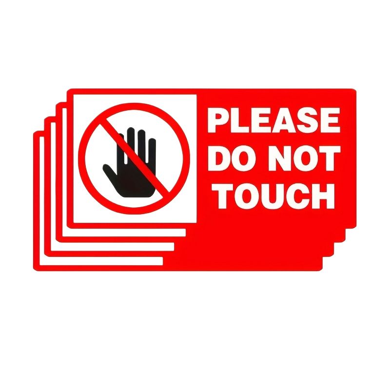 10 Pieces Do Not Touch Warning Stickers | Shop Today. Get it Tomorrow ...