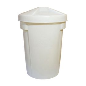 85 Litre Plastic Dustbin/Waste Bin with Lid - White | Shop Today. Get ...