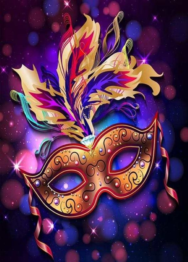 Diamond Painting Crystal DIY Kit_30cm x 40cm–Mask Illustration MP111 ...