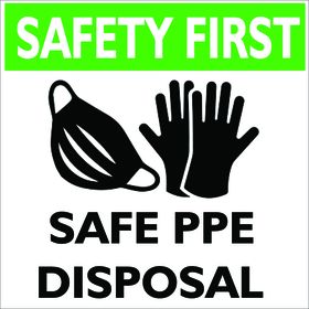 Safety First Safe PPE Disposal Sign 29x29cm- 2 Pack | Shop Today. Get ...