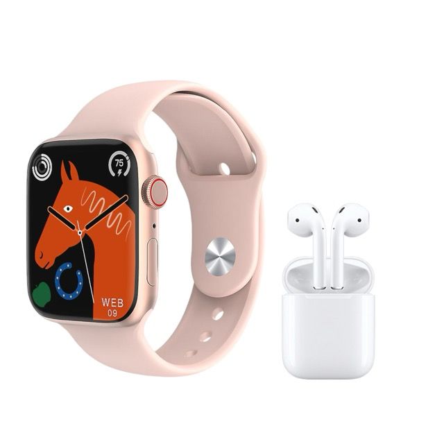 Smart Watch Pink With TWS Wireless Bluetooth Ear Pods | Shop Today. Get ...