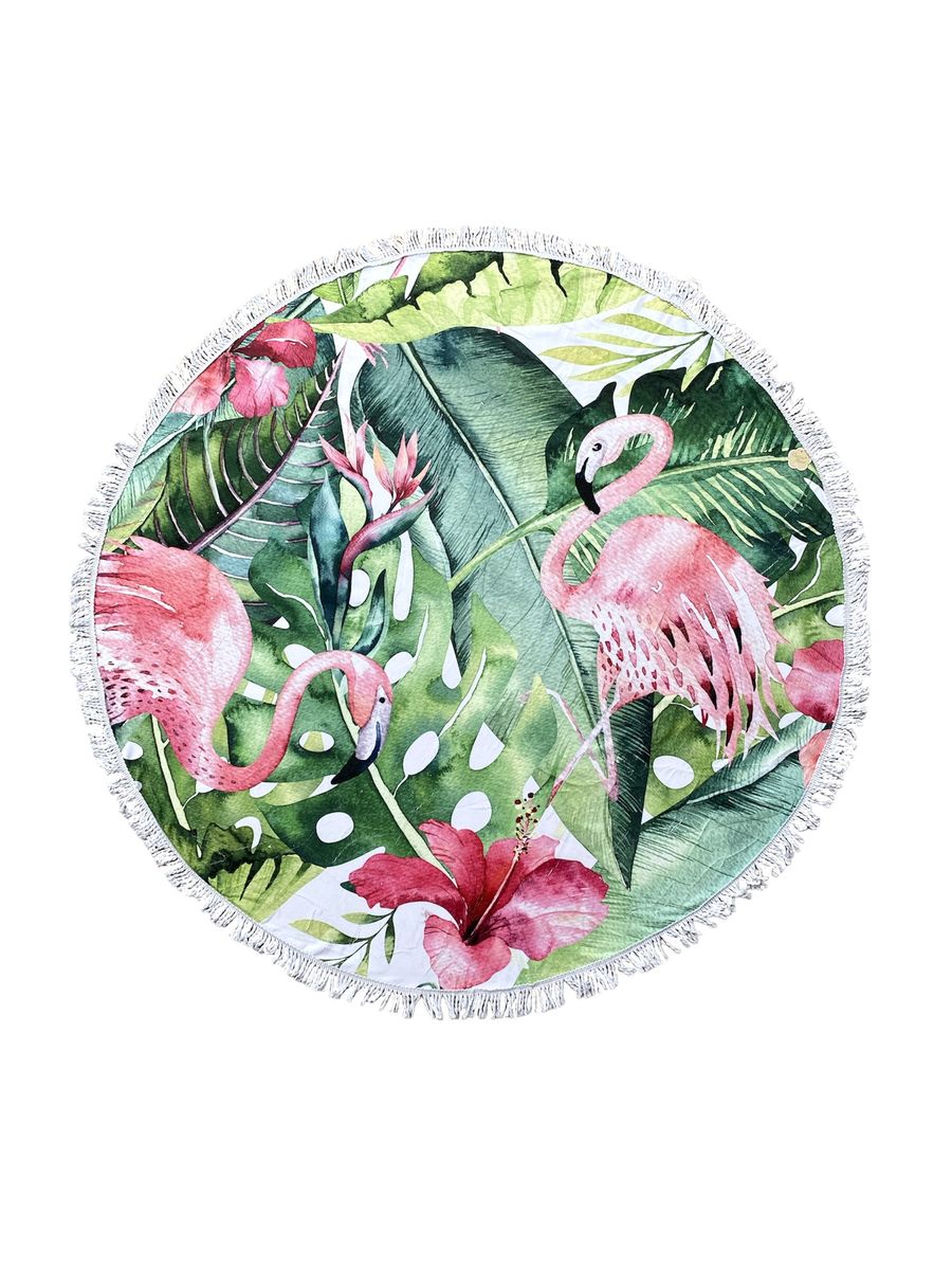 Round Microfibre Floral Printed Beach Towel | Shop Today. Get it ...