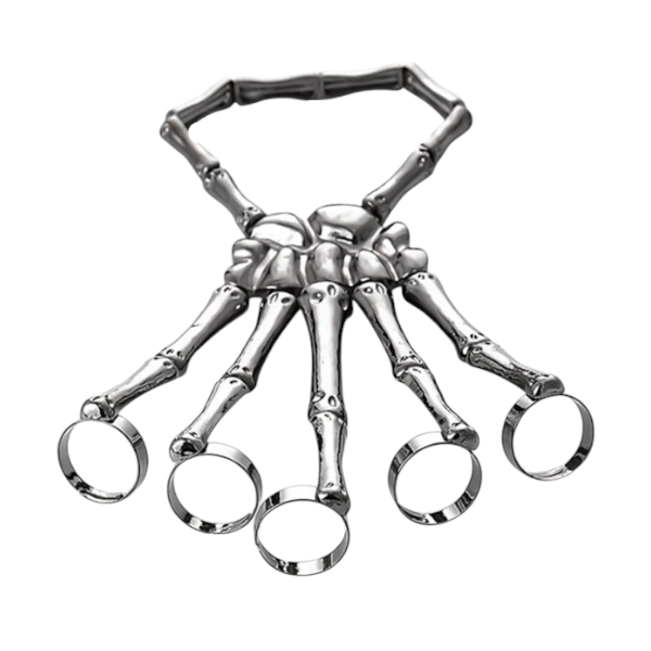 Realistic Skeleton Design Hand Ring Bracelet - Black | Shop Today. Get ...