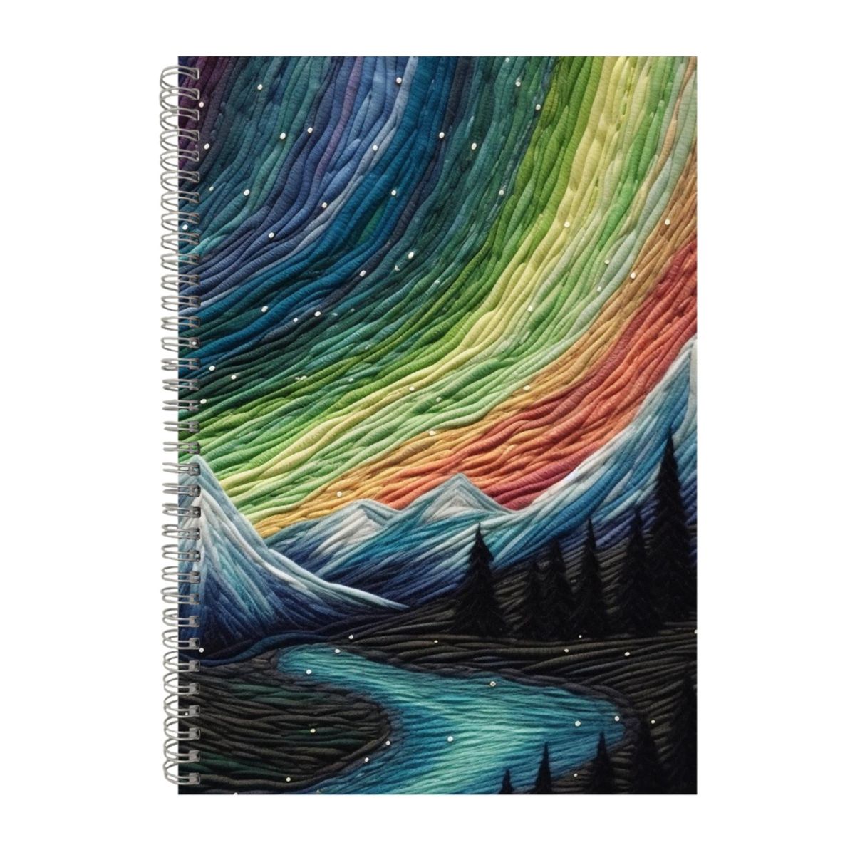 3D Embroidered Northern Lights Notebook Gift Idea A4 Notepad Pad 105 ...