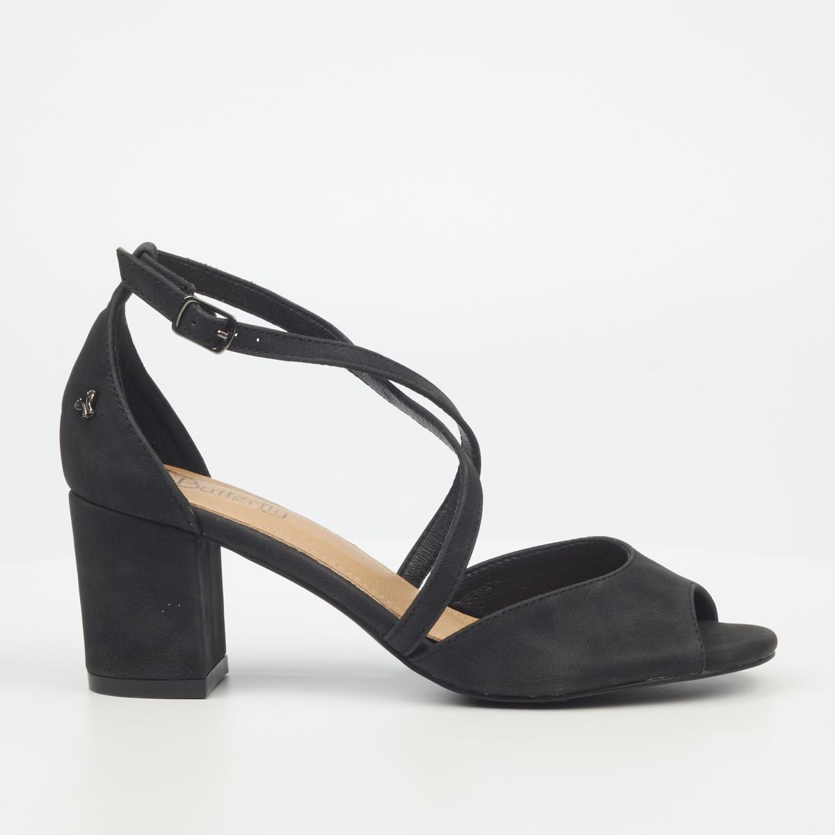 Butterfly Feet Women Black Nubuck PU Block Shop Today Get It