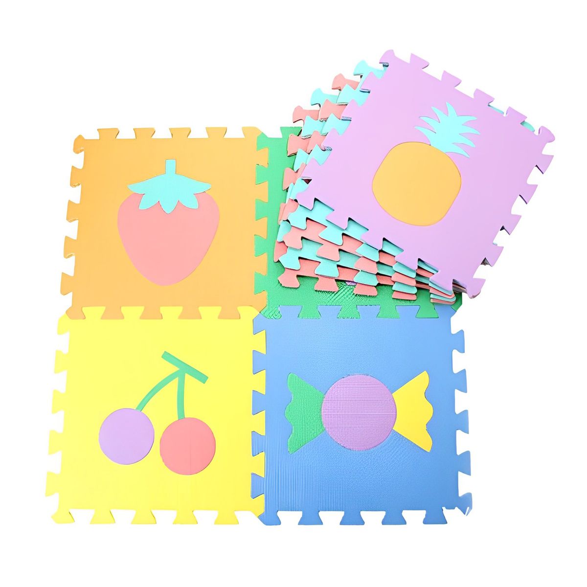 Square Kids Puzzle Mat EVA Foam Letters Educational Play Multicolor ...