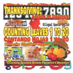 Thanksgiving: Counting Leaves 1 to 20. Bilingual Spanish-English: Acci ...