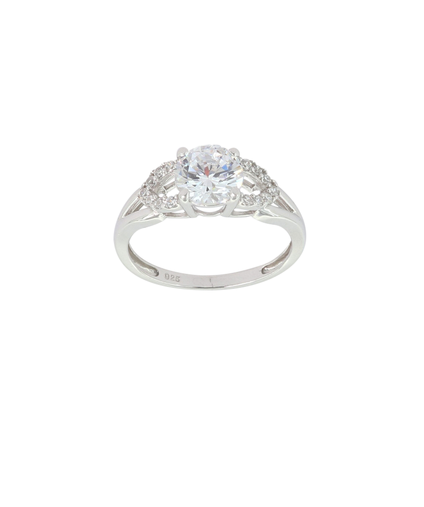 Art Jewellers - 925 Sterling Silver Fancy 7mm C.Z Solitaire Ring | Shop ...