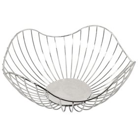 Regent - Chromeware Round Free Form Wire Basket Large - 285 x 285 x ...