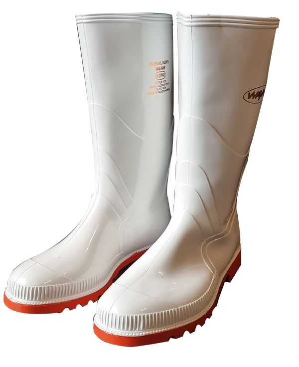 Wayne Duralight Men's Gumboots - White with Red Soles | Shop Today. Get ...