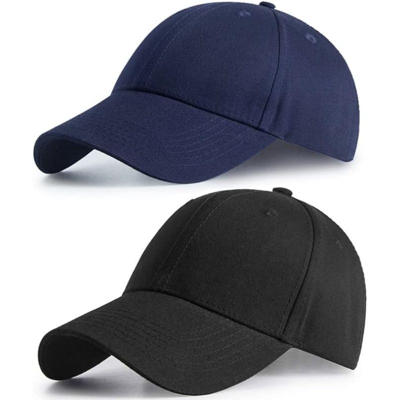 A Set Of 2 Baseball Caps, Cotton, Black/Navy Blue | Shop Today. Get it ...